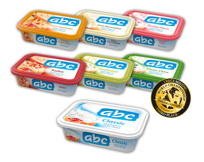 Novi dizajn ABC svježeg krem sira - Belje