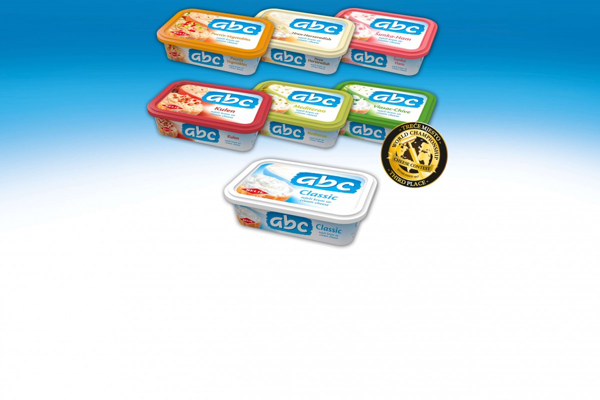 Novi dizajn ABC svježeg krem sira - Belje